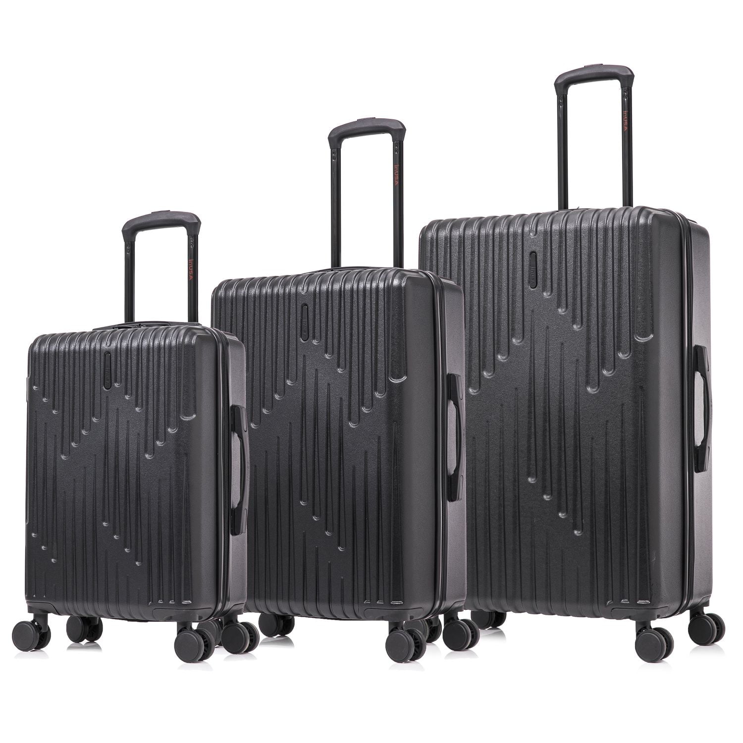 InUSA DRIP 3-Piece Hardside Luggage Sets with Spinner Wheels, Handle ...