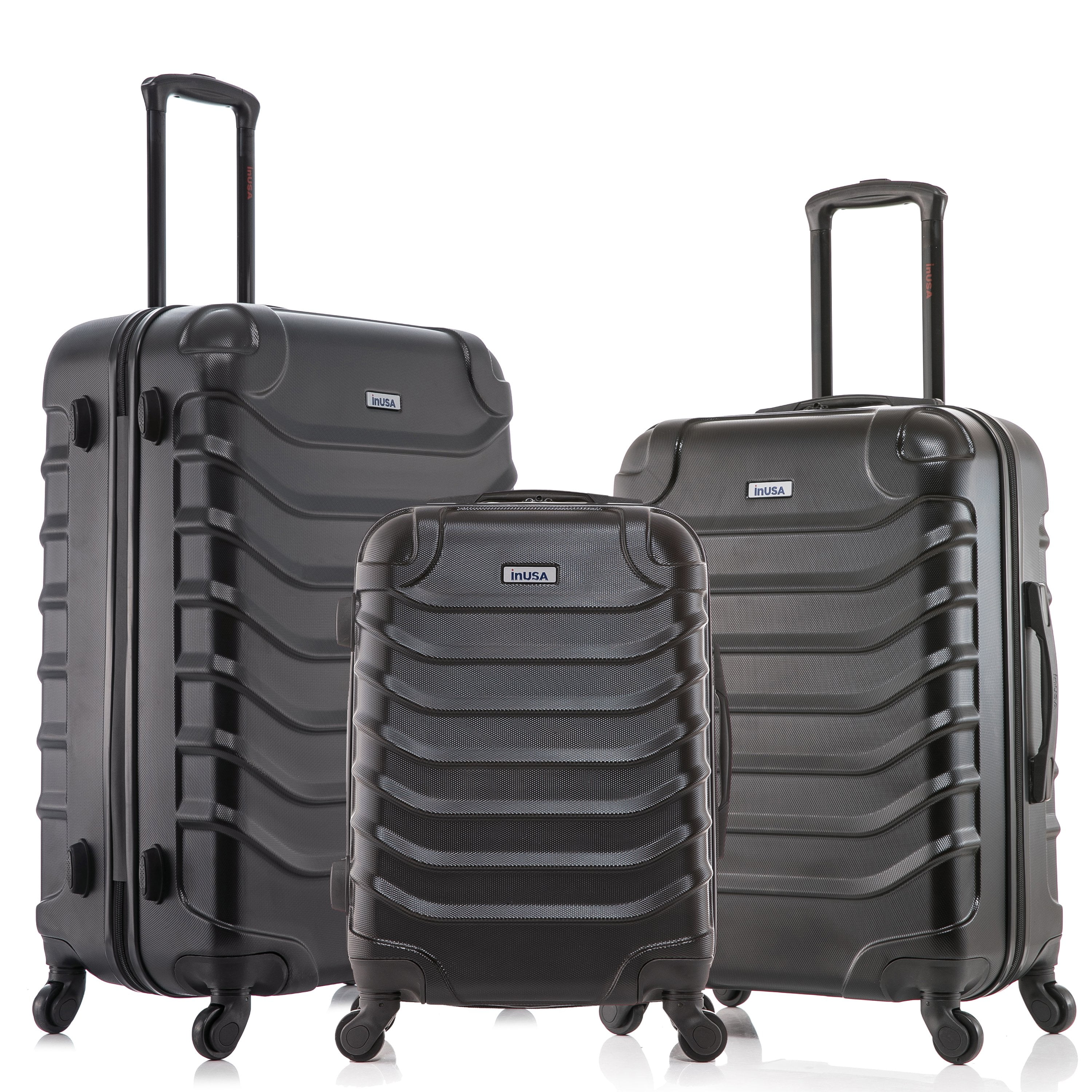 InUSA Endurance 3-Piece Hardside Luggage Sets with Spinner Wheels ...