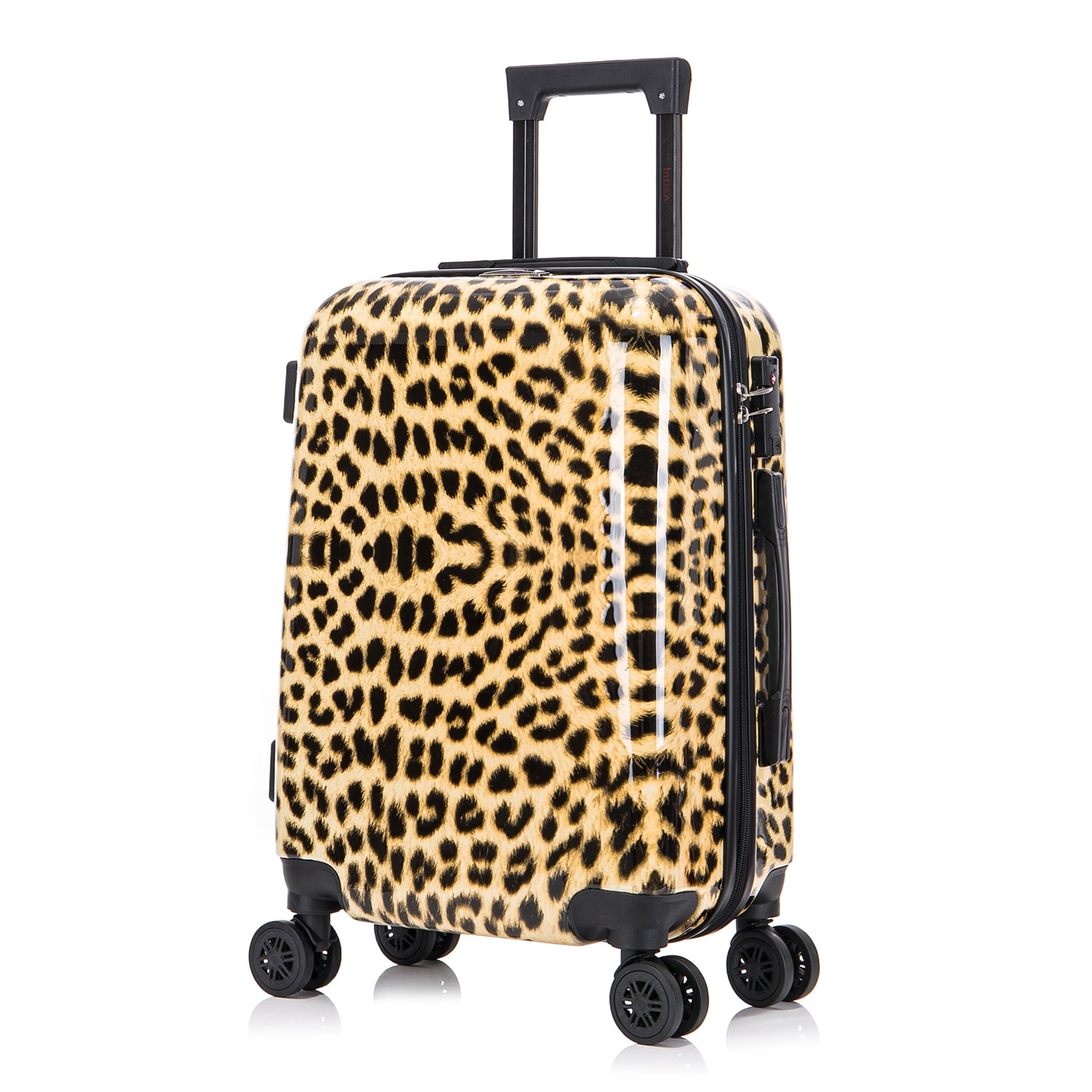 InUSA Print 20" Hardside Checked Luggage with Spinner Wheels, Handle ...