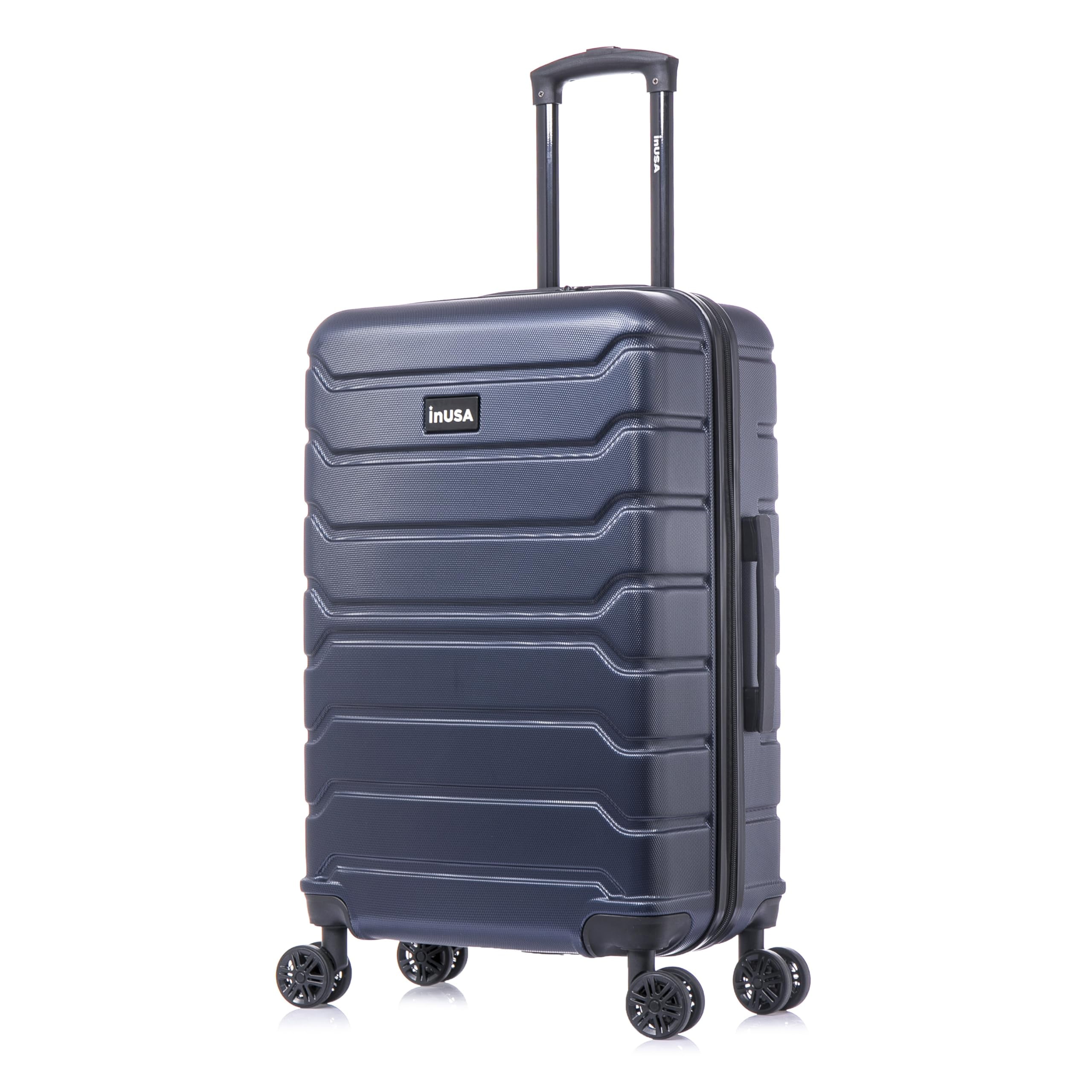InUSA 24" Hardside Lightweight Spinner Luggage, Blue, Polypropylene, 4 ...