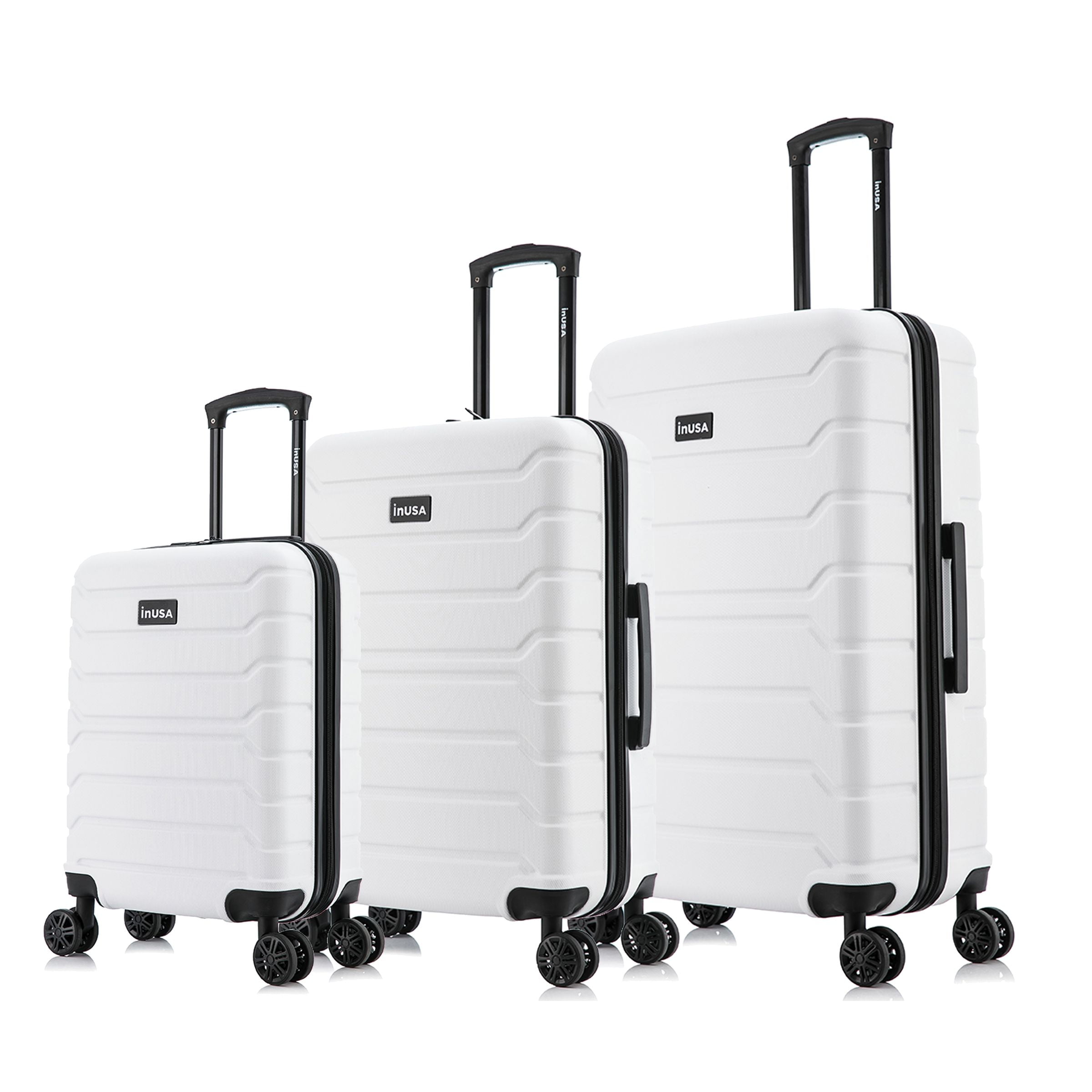 InUSA Trend 3-Piece Hardside Luggage Sets with Spinner Wheels, Handle ...