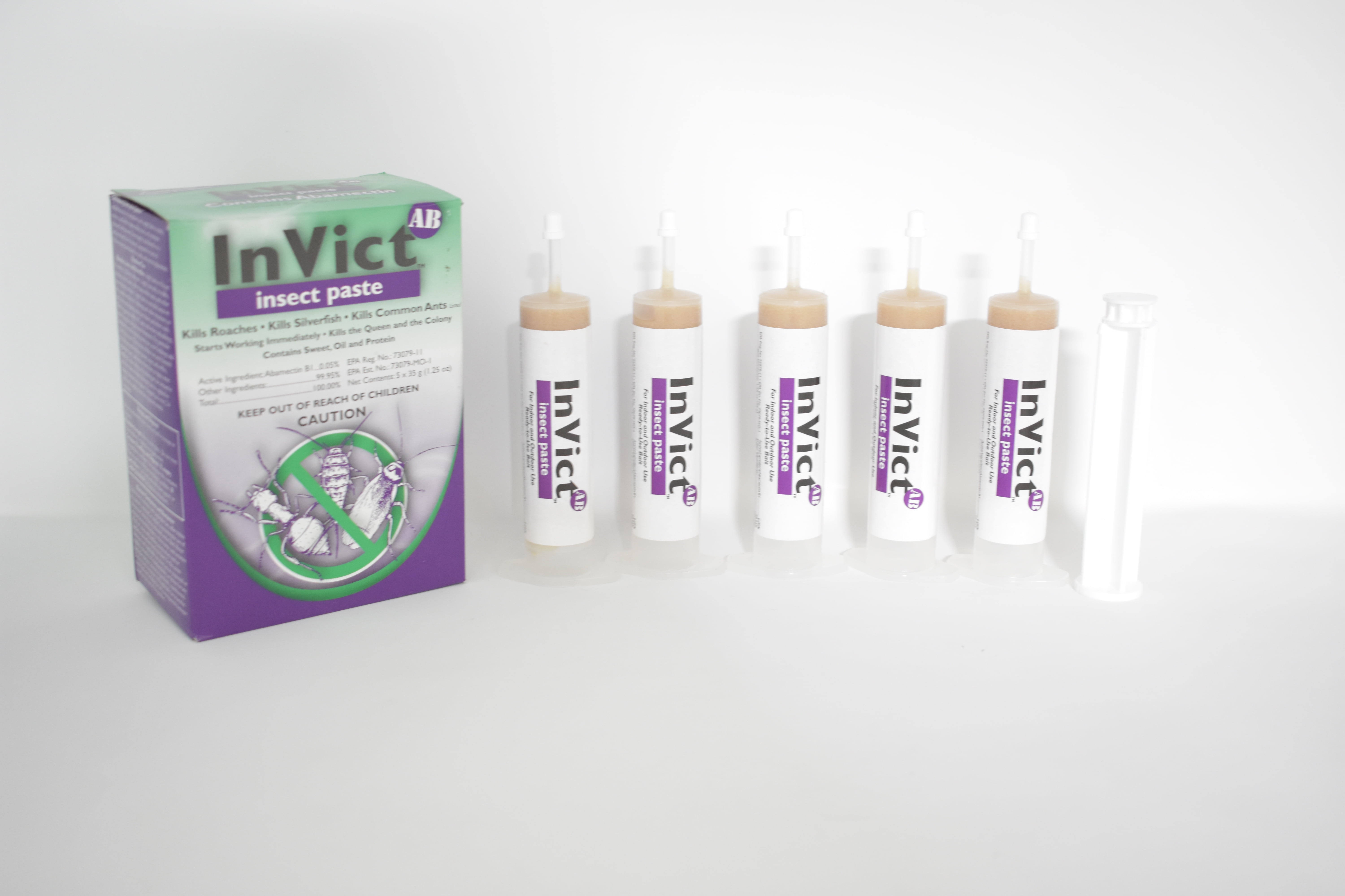 InVict AB Insect Paste - Control Ants, Roaches & Silverfish - 1 Pack (5 ...