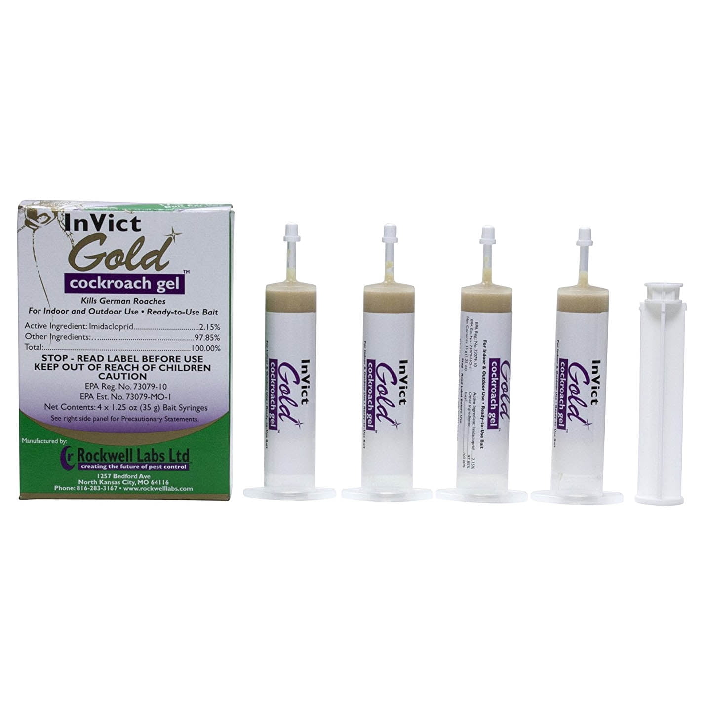 InVict Gold Cockroach Gel - 1 Pack (4 x 35g Tubes) by Rockwell Labs ...