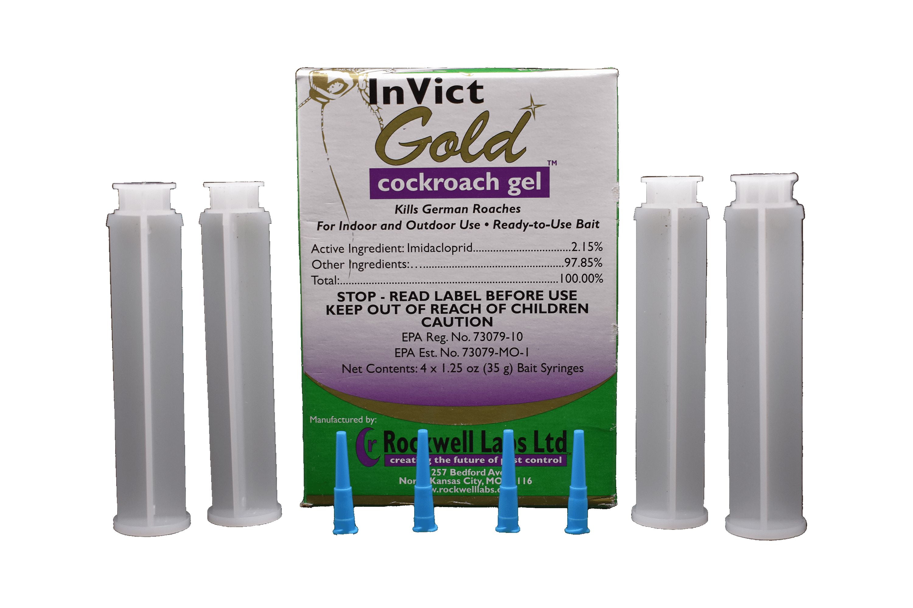 InVict Gold Cockroach Gel - 4 x 35g Tubes, 4 Tips, & 4 Plungers by ...