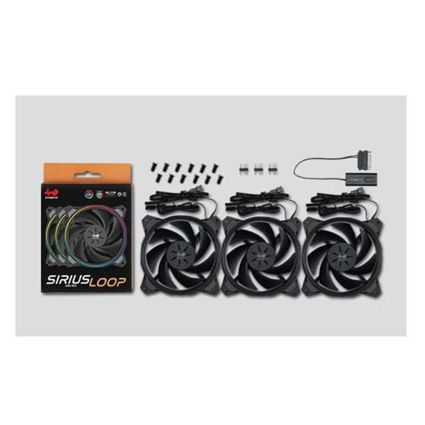 InWin Sirius Loop Addressable RGB Triple Fan Kit 120mm High Performance ...