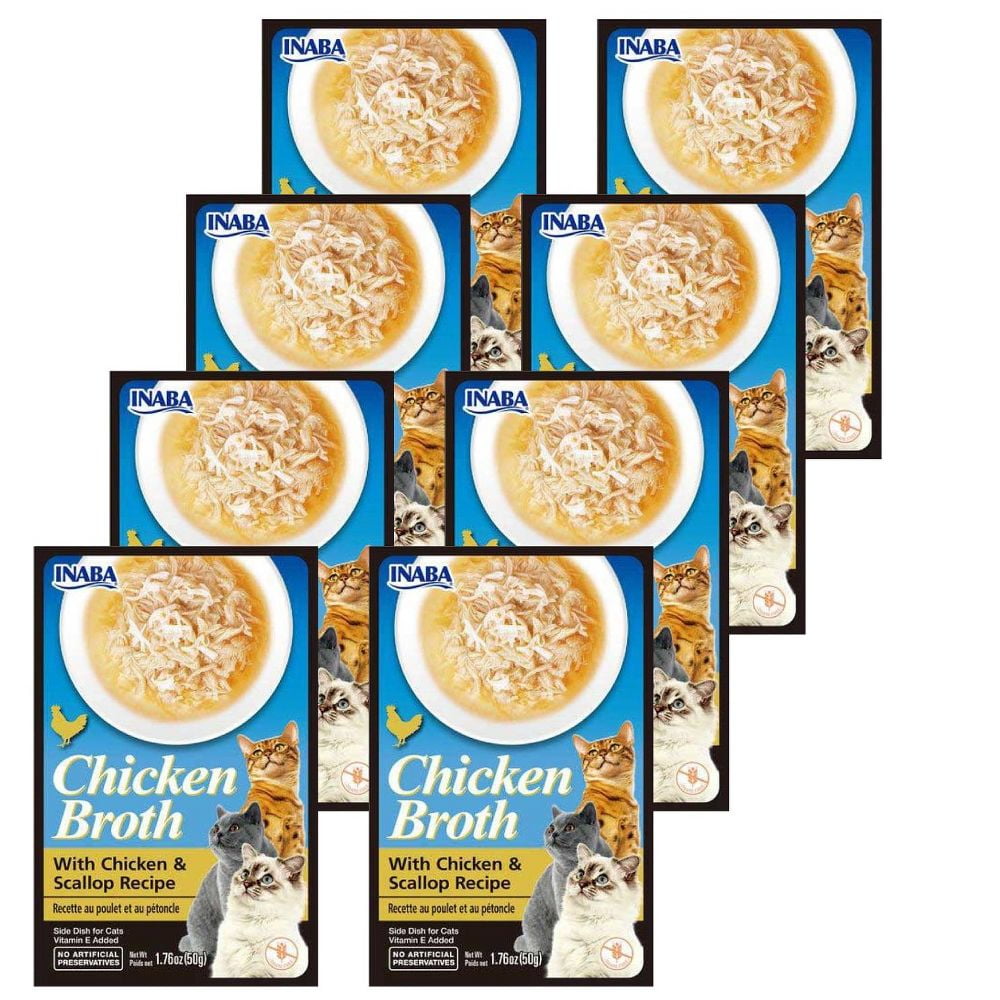 Inaba - Cat Food Chicken Scllp Broth - Case of 8-1.76 OZ - Walmart.com