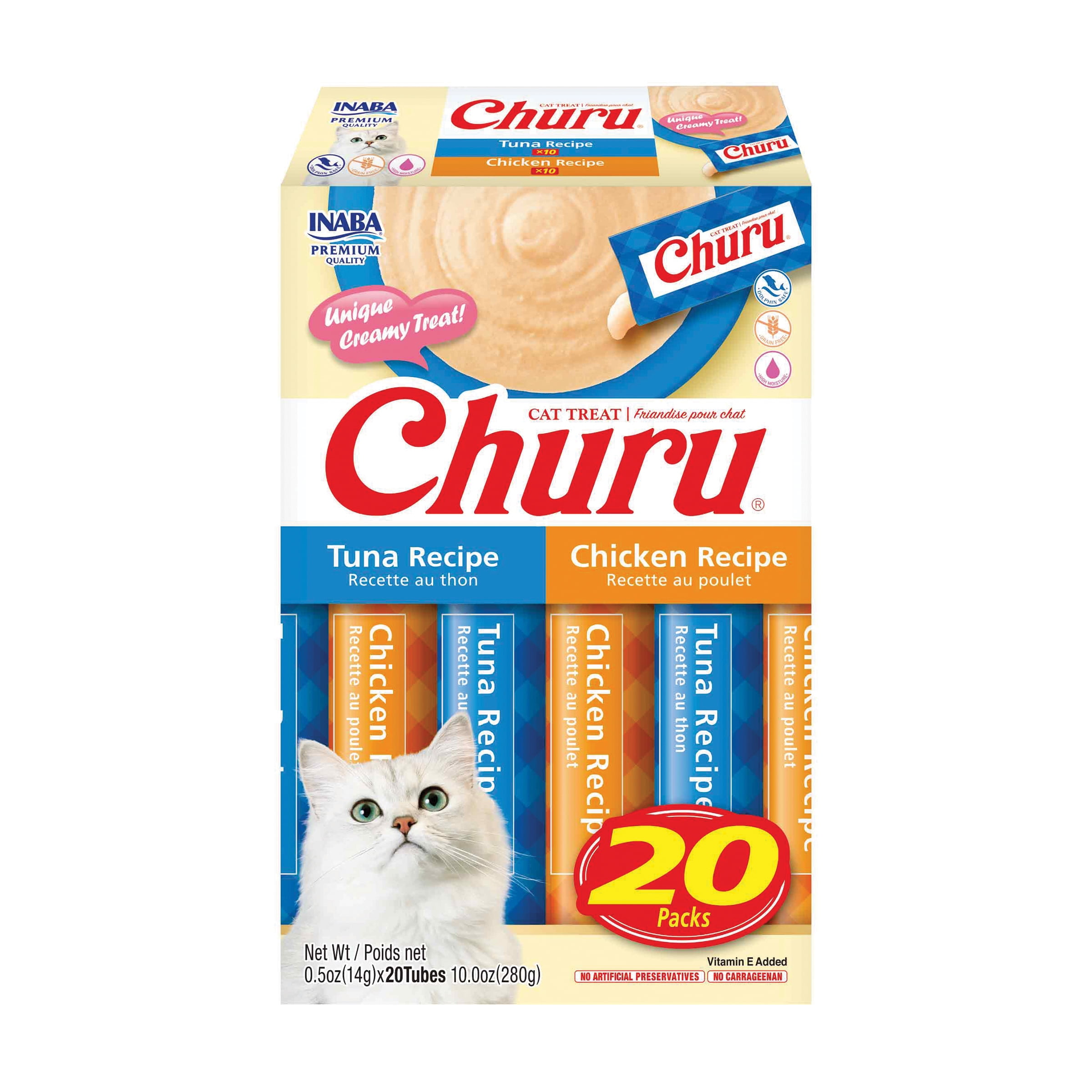 Inaba Churu Tuna Recipe and Chicken Recipe Variety Pack ,0.5oz, 20 Tubes, 10.0 oz - Walmart.com