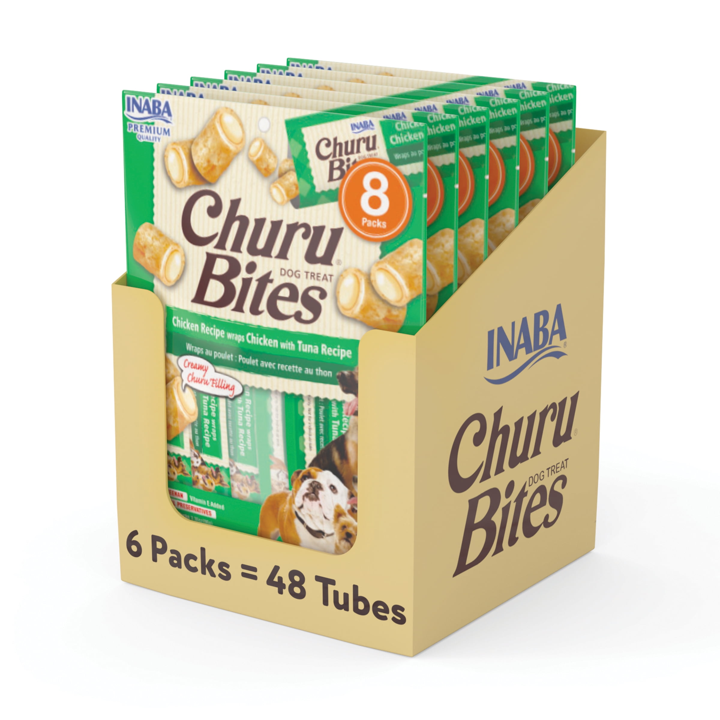 Inaba Dog Churu Bite Chicken Tu Na Wraps 6Ct/3.36Oz - Walmart.com