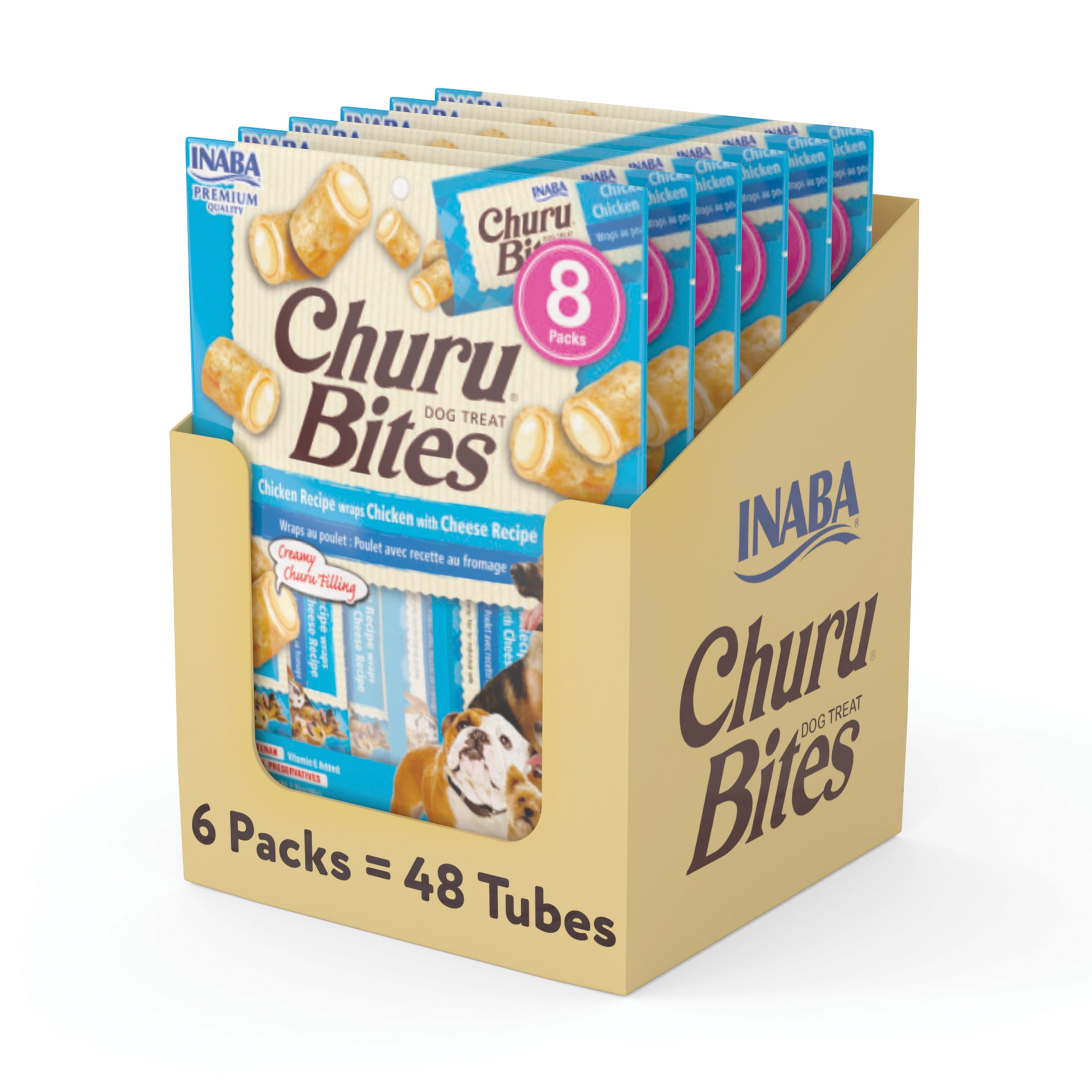 Inaba Dog Churu Bite Chiken Chee Se Wraps 6Ct/3.36Oz - Walmart.com