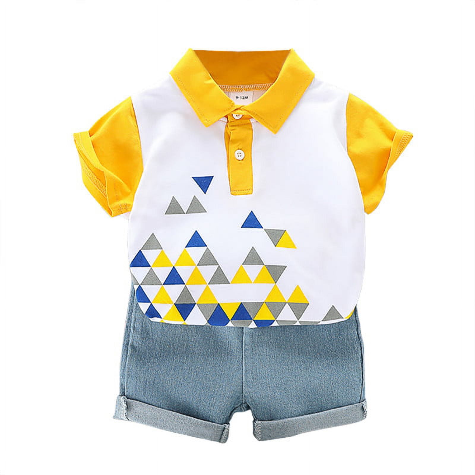 Inadays Summer Toddler Boys Clothes Short Sleeve Outfit Set - 2 Piece ...
