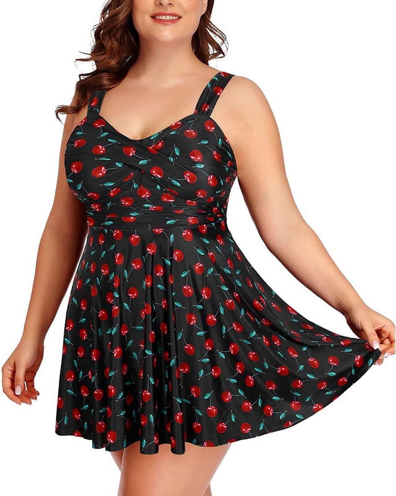 Inadays Two Piece Plus Size Tankini Swimsuits for Women Flowy Bathing ...