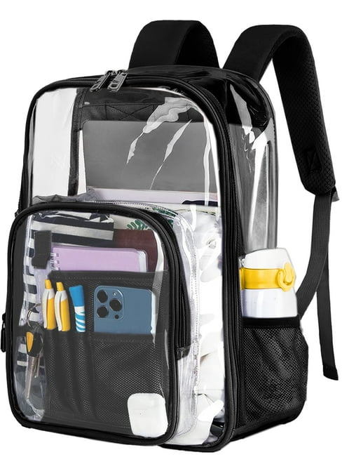 VICHYIE 17'' Clear Backpack, Heavy Duty PVC, Extra Large, for School ...