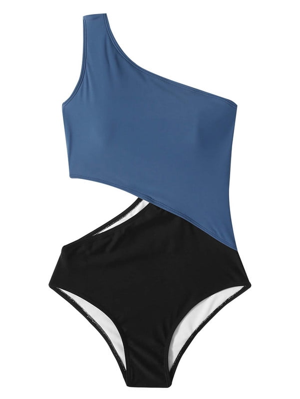 Inadays Women's One Piece Swimsuits One Shoulder Bathing Suits ...