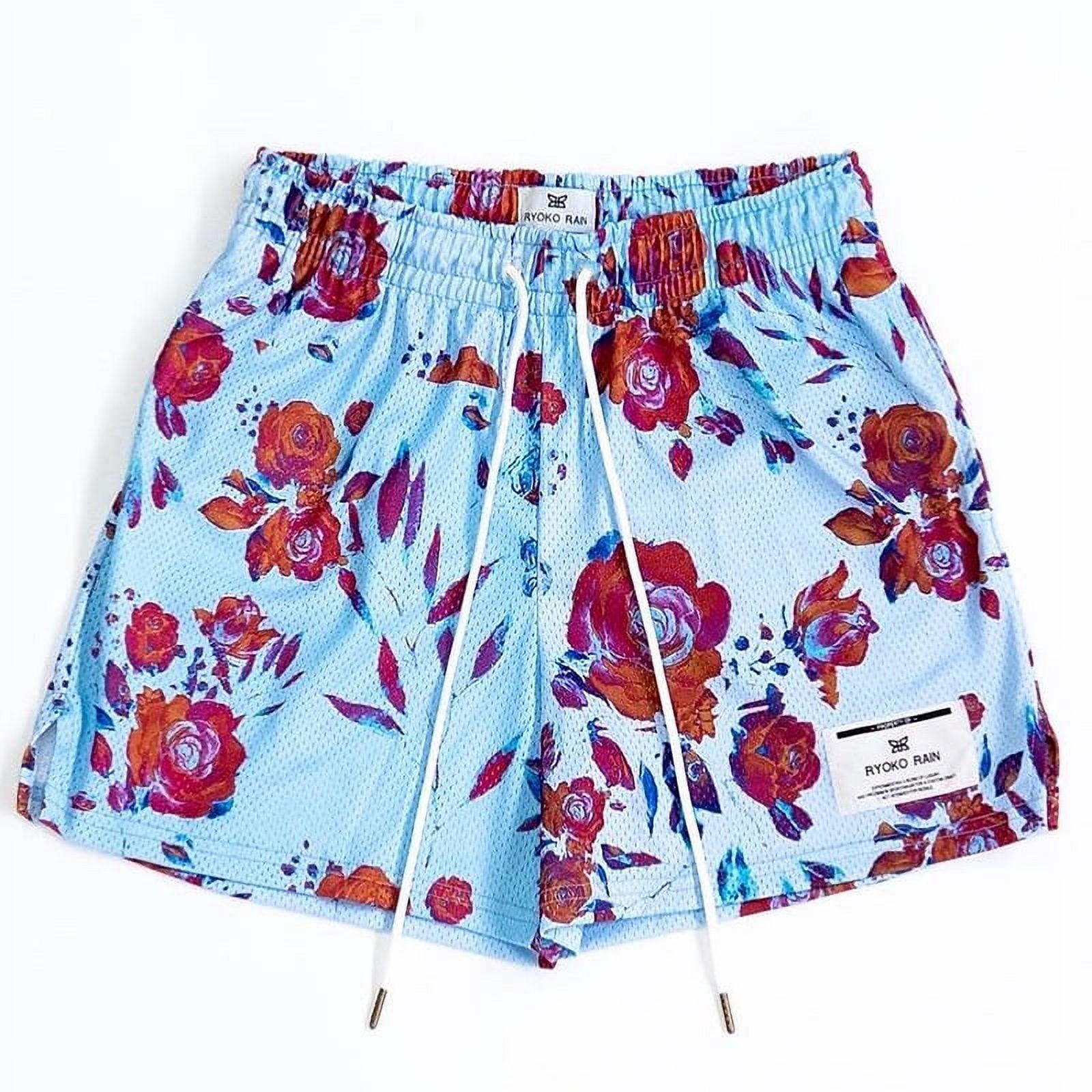 Inaka Power Shorts American Shorts Oil Painting Style Casual Mesh ...