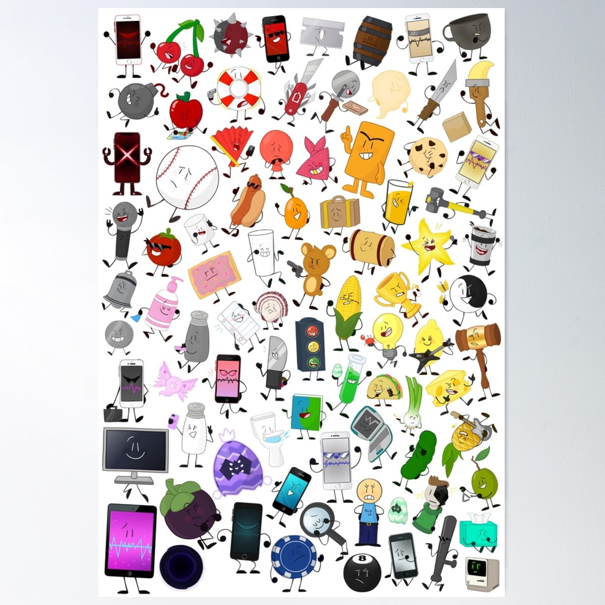 Inanimate Insanity Cast Poster Wall Art, Modern Wall Decor For Living ...