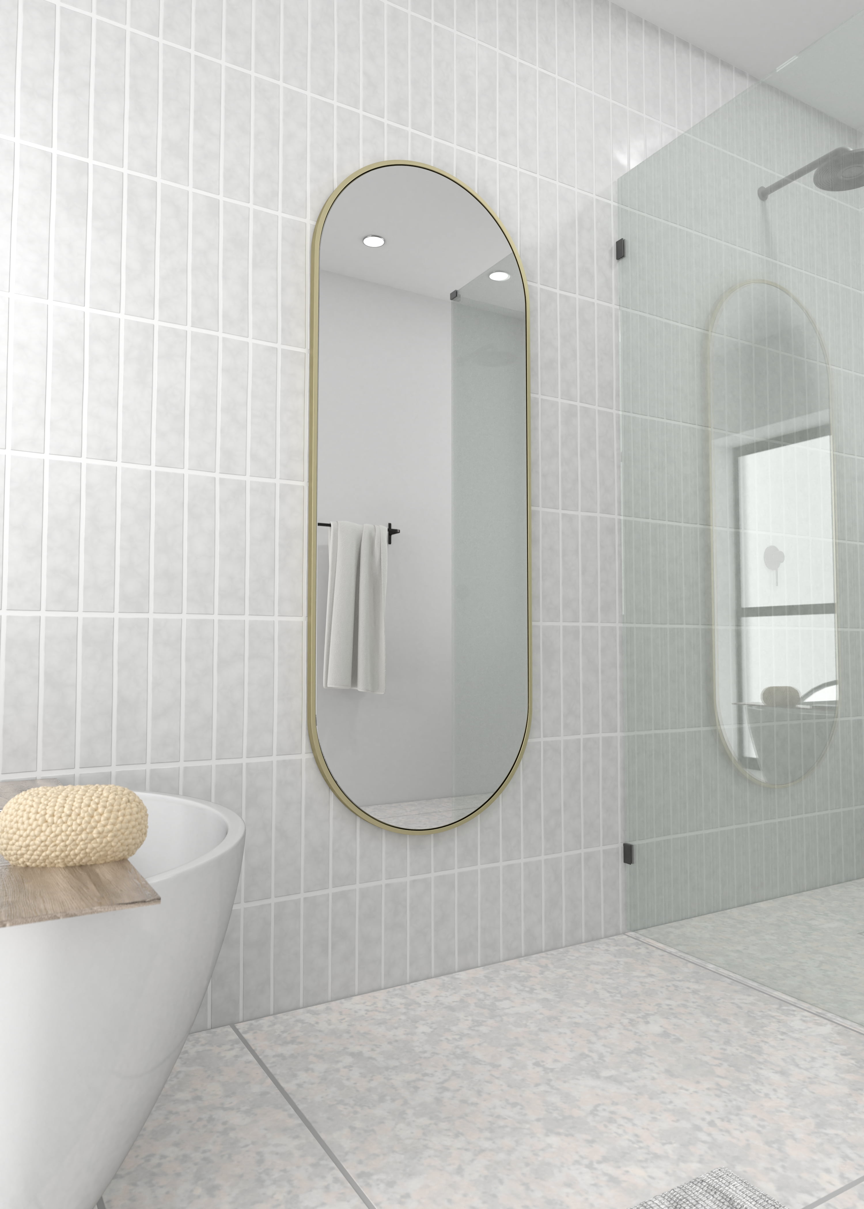 Inara 60 in. x 22 in. Pill Mirror - Walmart.com