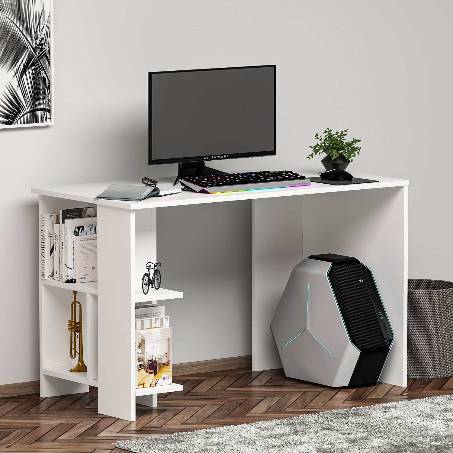 Inarch-Alya -White-Study Desk - Walmart.com