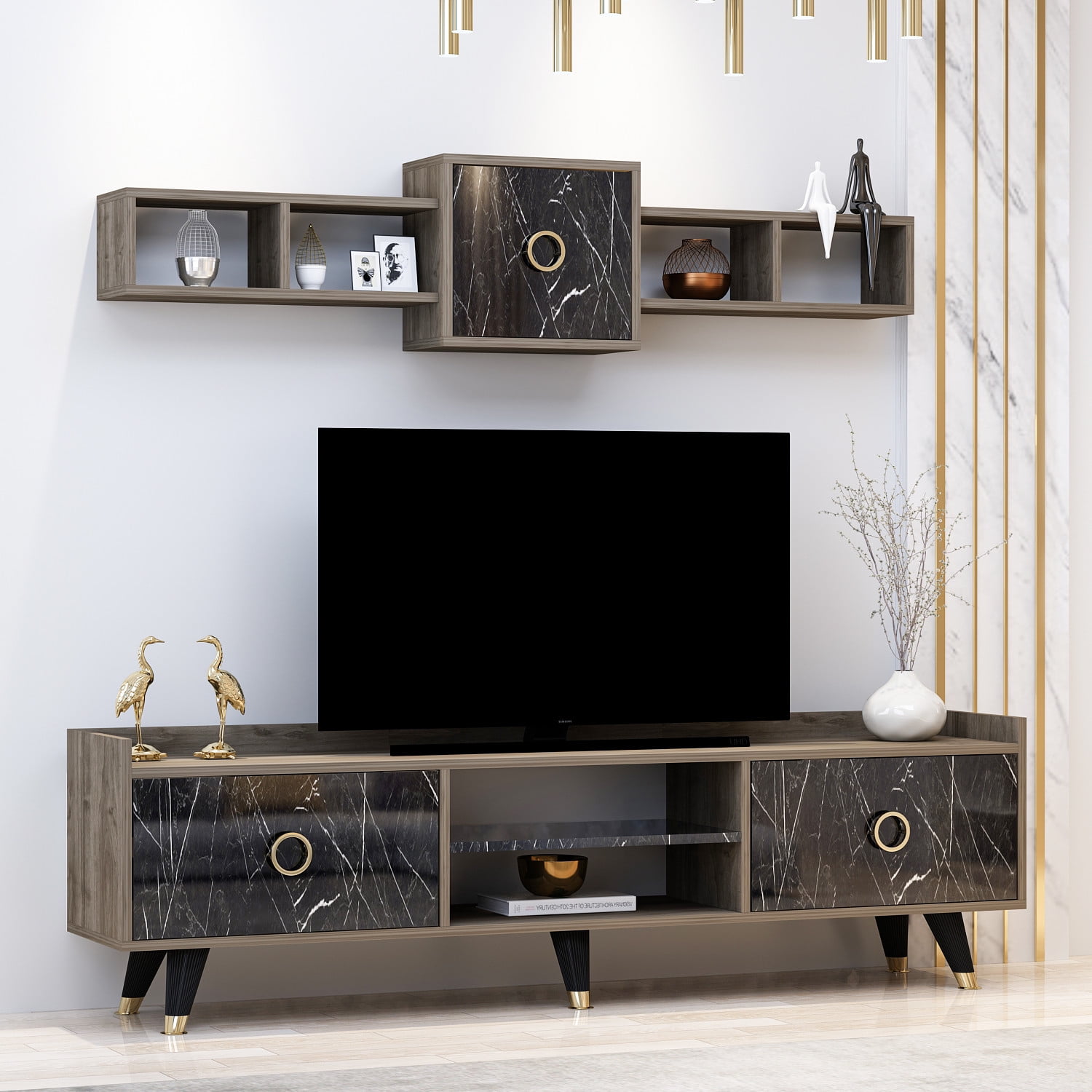 Inarch-Rosa -Marble-TV Unit - Walmart.com