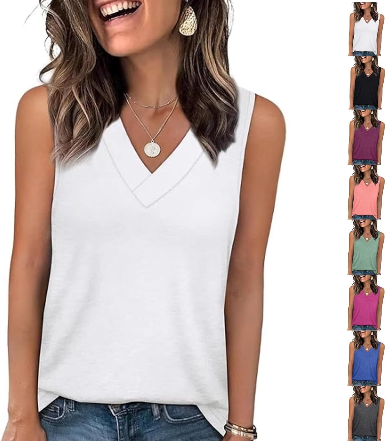 Inauguratei Tank Top, Inaugustine 2025 New Upgrade Women's Sleeveless V ...