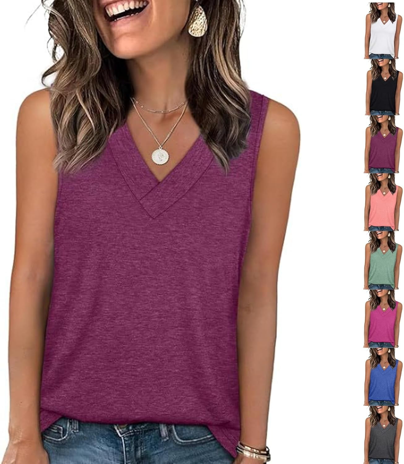 Inauguratei Tank Top, Inaugustine 2025 New Upgrade Women's Sleeveless V ...