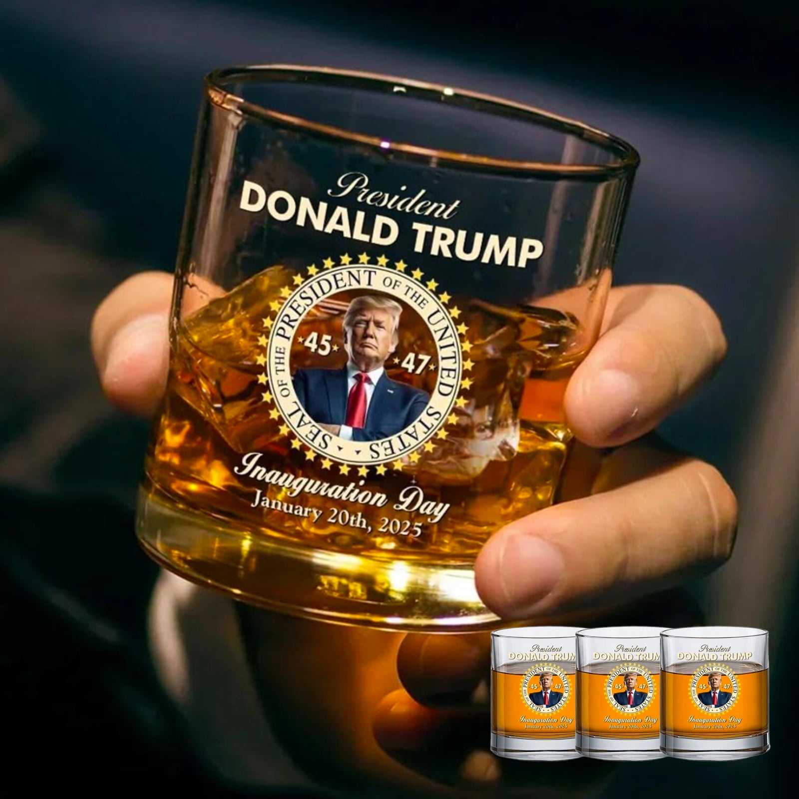 Inauguration Whiskey Glasses Inauguration Whiskey Bourbon Glass Classic ...