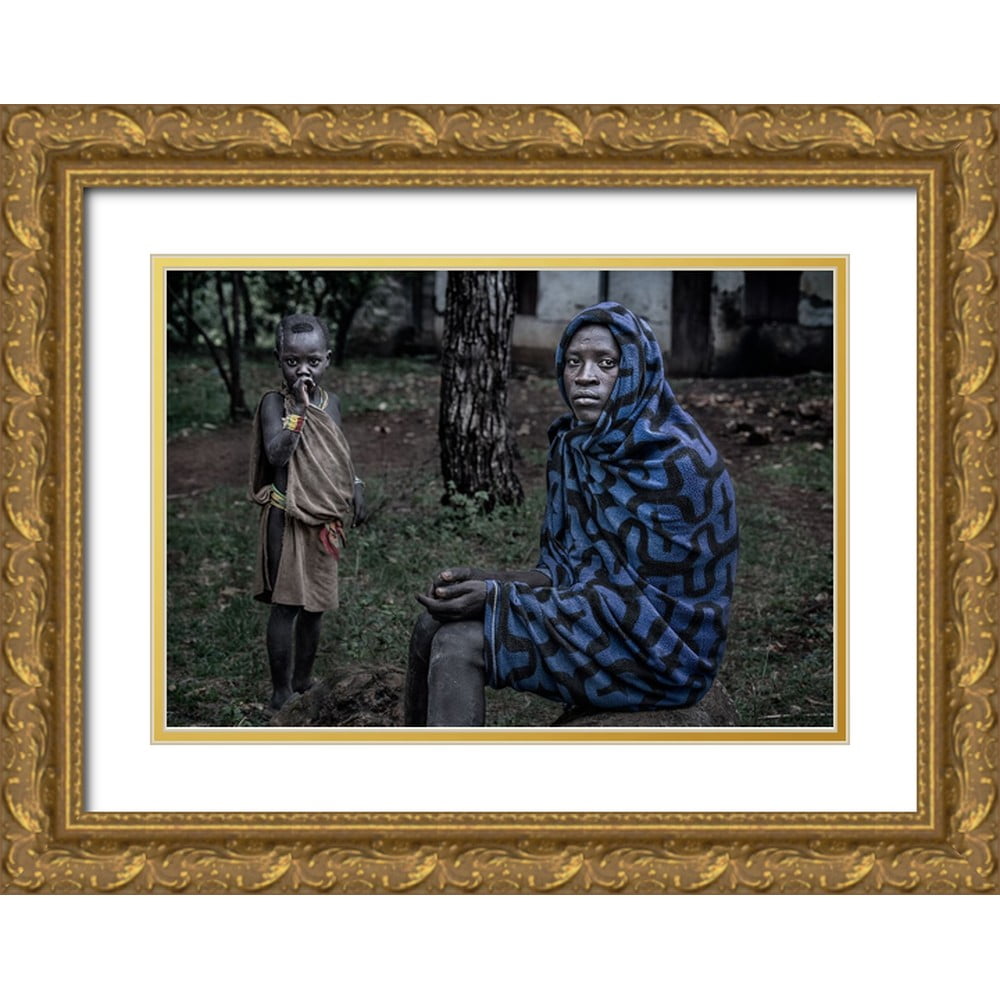 Inazio Kuesta, Joxe 18x14 Gold Ornate Wood Framed with Double Matting ...