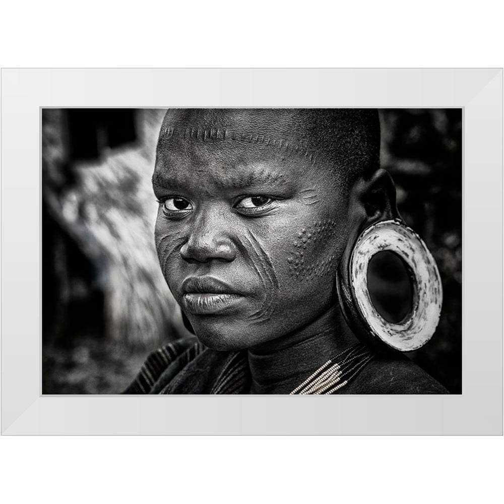 Inazio Kuesta Joxe 18x14 White Modern Wood Framed Museum Art Print Titled Surmi Woman
