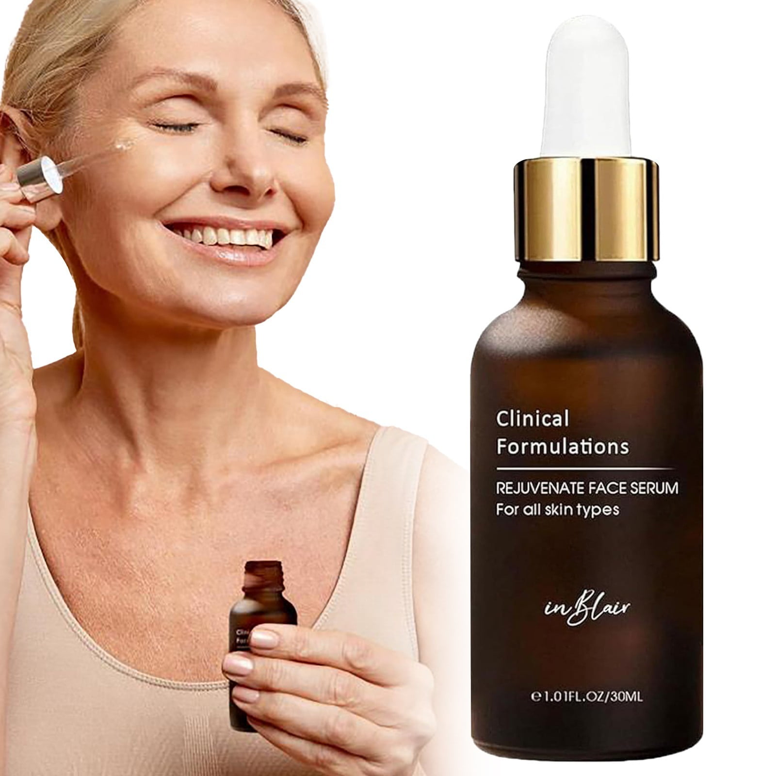 Inblair Resurfacing Facial Serum - Multi-Weight Hyaluronic Acid - Fights Fine Lines & Boosts ...