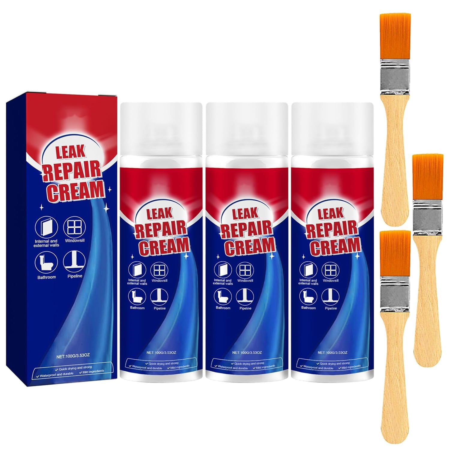 Inbuyus Leak Sealant Spray with Brush, Inbuyus Leak Repair Waterproof ...