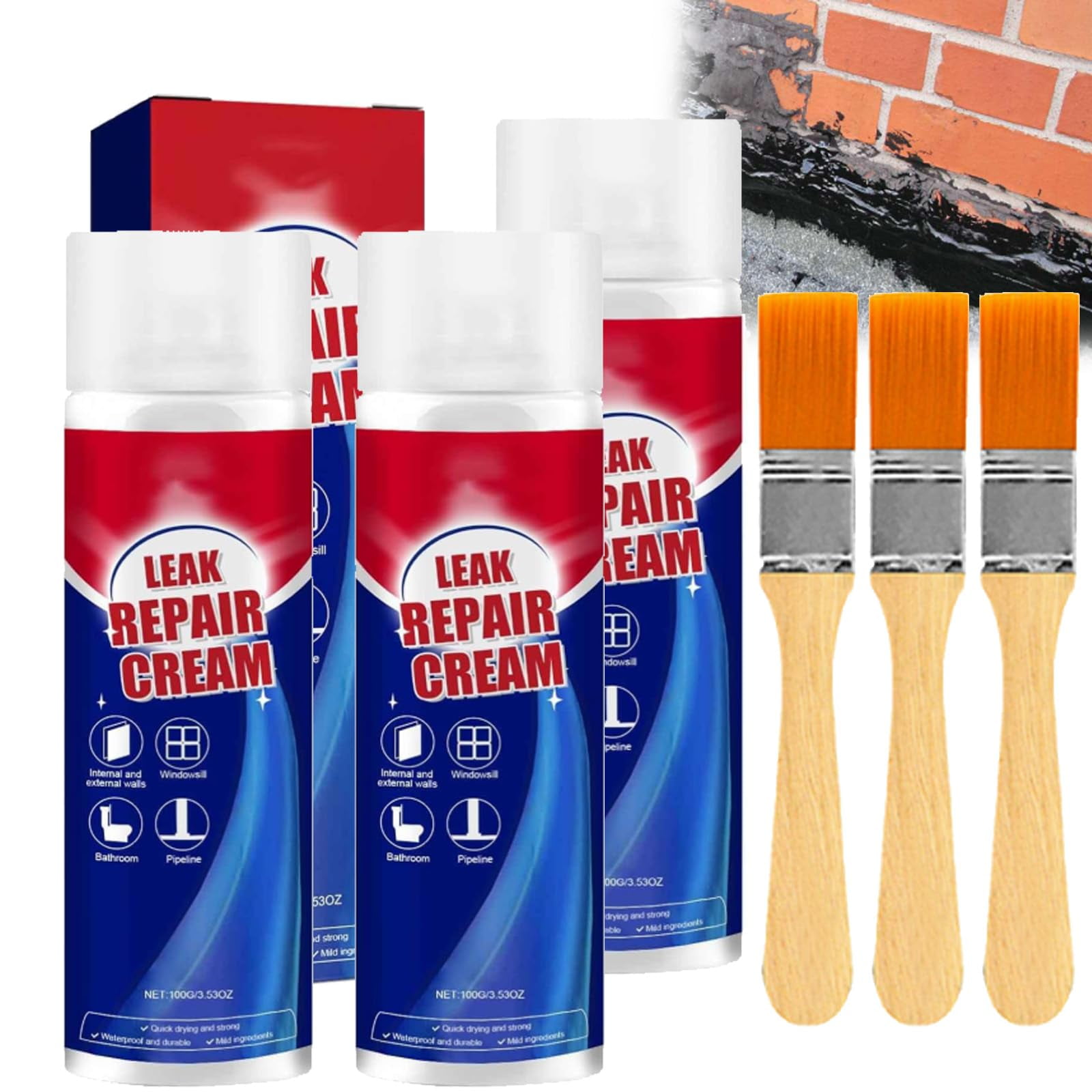 Inbuyus Leak Sealant Spray, Leak Repair Waterproof Sealant Spray, Patch ...