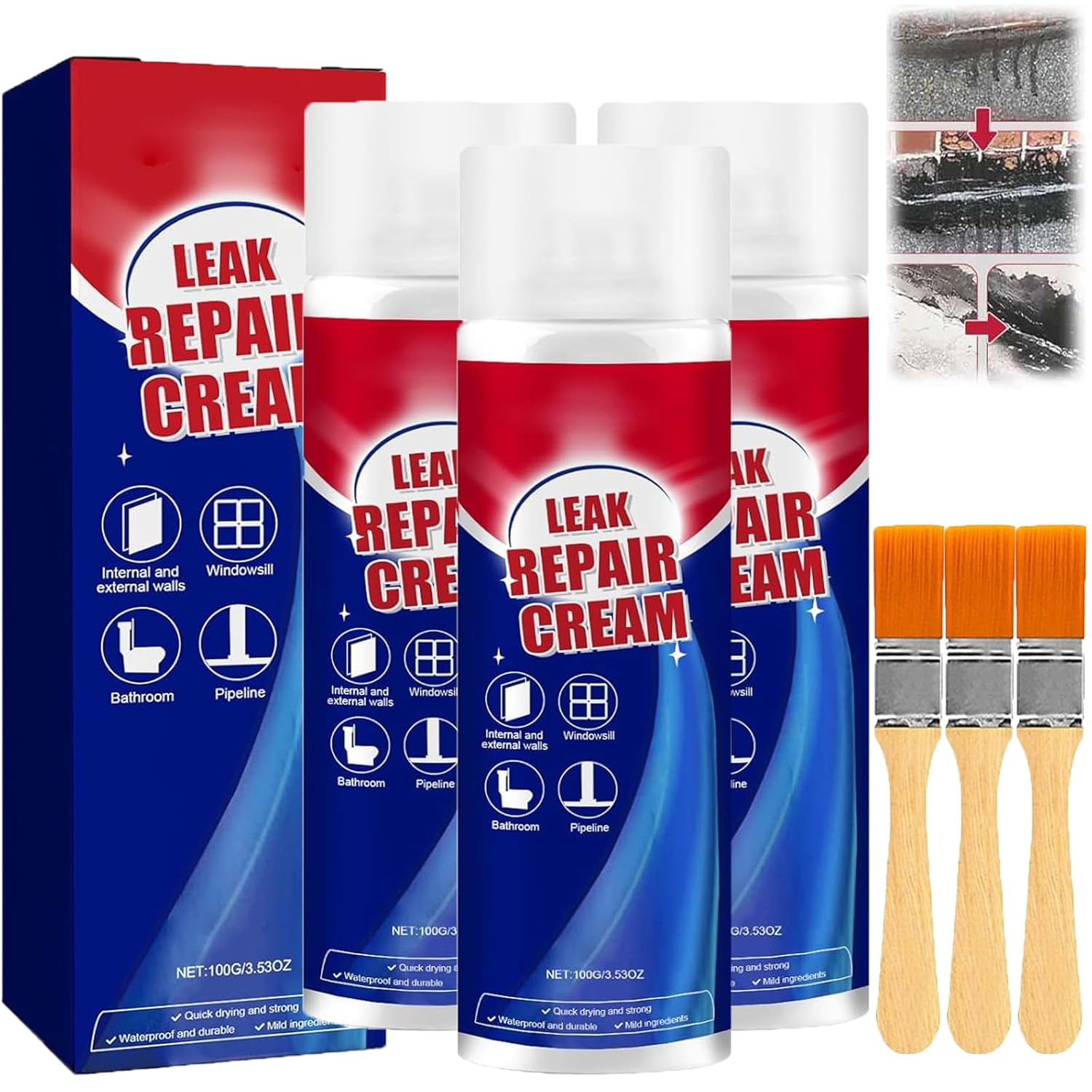Inbuyus Leak Sealant Spray, Leak Repair Waterproof Sealant Sprays ...