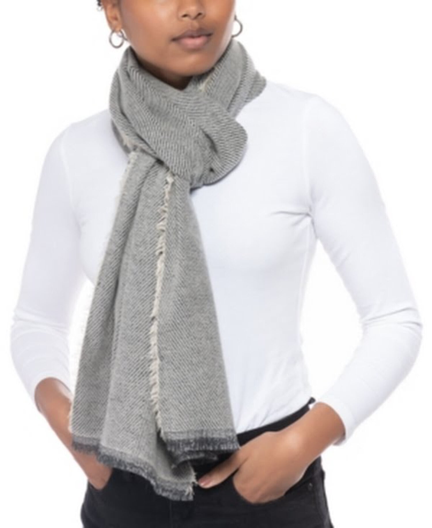Inc International Concepts Two-Tone Shine Wrap, Choose Color: OS/Black ...