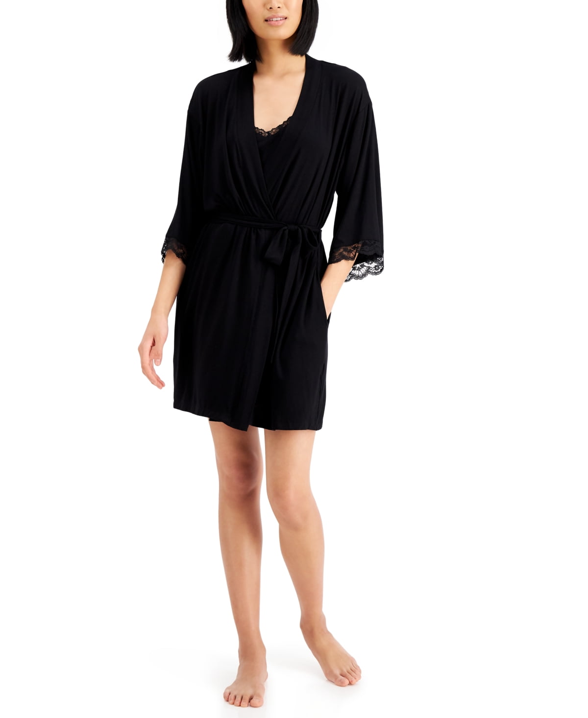 Inc International Concepts Up All Night Heavenly Soft Lace-Trim Knit ...