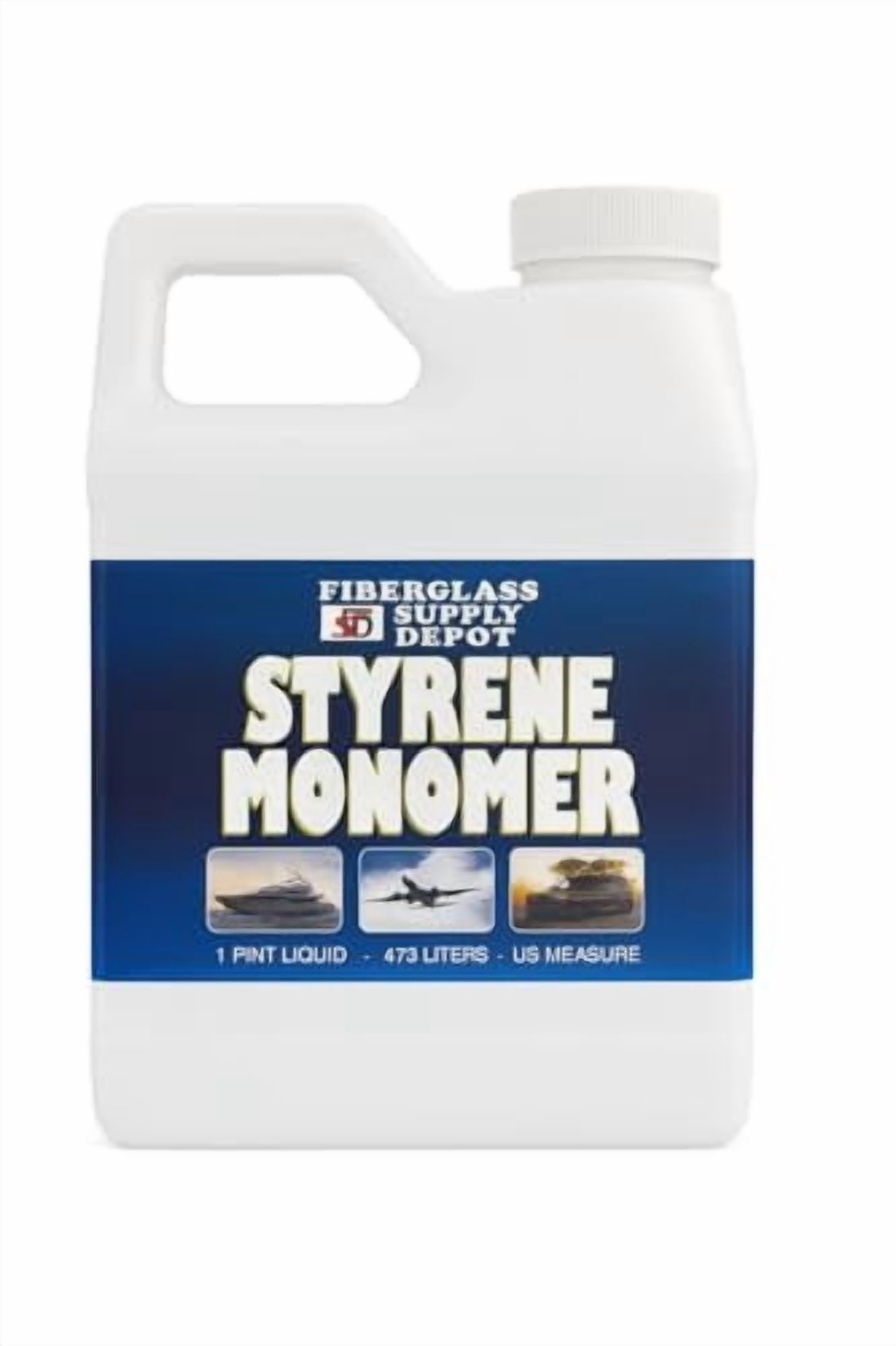 Inc. Styrene Monomer Thinner for Gelcoat and Polyester Resin Pint ...