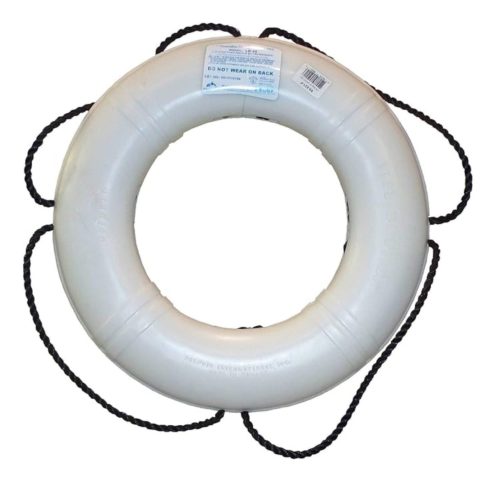+ Inc. USCG Approved Dolphin Life Ring Buoy (White, 24-Inch) - Walmart.com