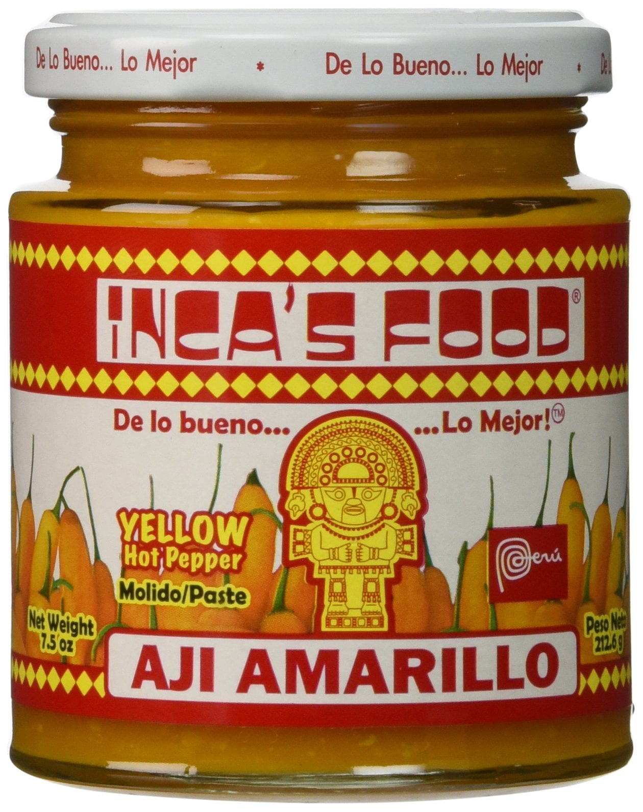 Inca's Food Aji Amarillo Hot Pepper, Peruvian Yellow, Spicy Flavor, 7.5 ...