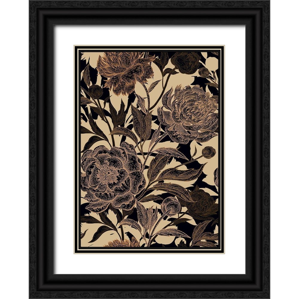 Incado 11x14 Black Ornate Wood Framed with Double Matting Museum Art ...