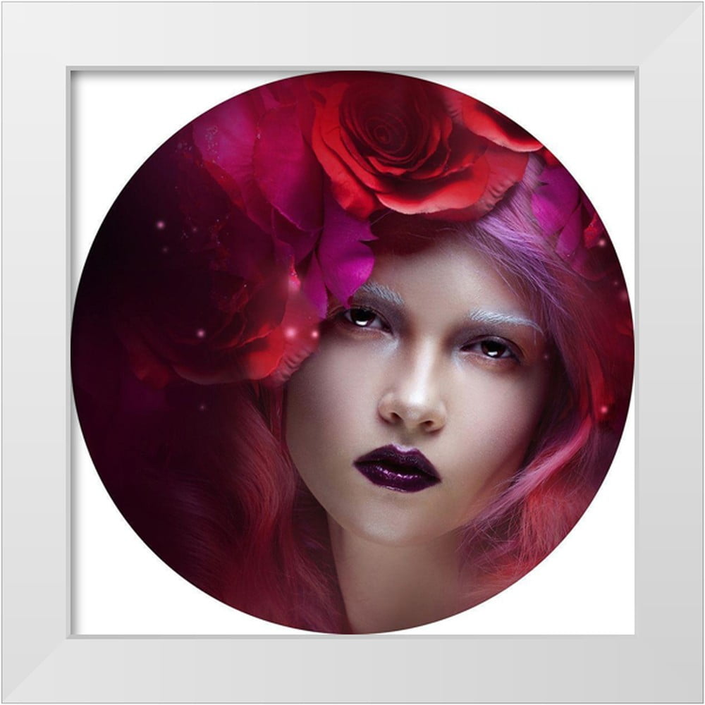 Incado 15x15 White Modern Wood Framed Museum Art Print Titled - Flower ...