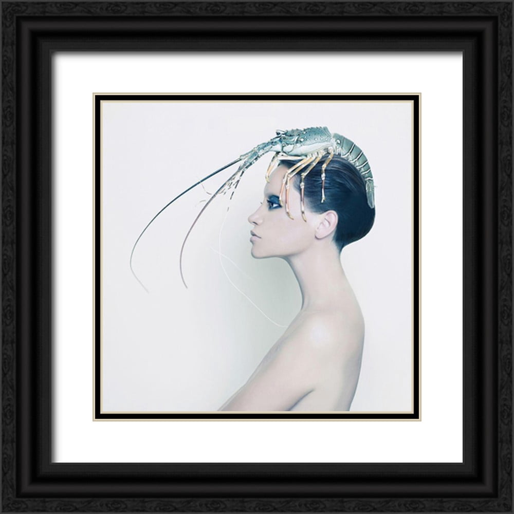 Incado 20x20 Black Ornate Wood Framed with Double Matting Museum Art ...