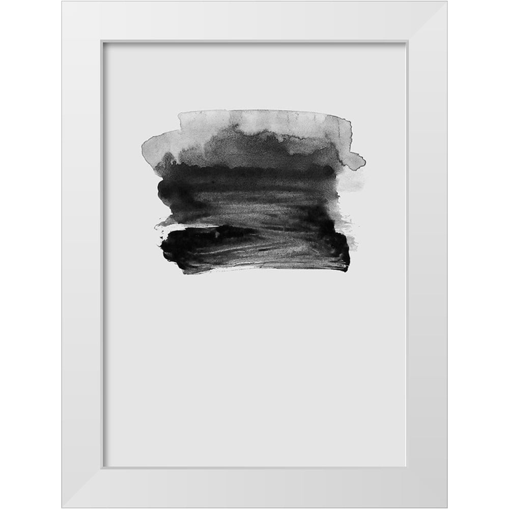 Incado 24x32 White Modern Wood Framed Museum Art Print Titled - Grey II ...