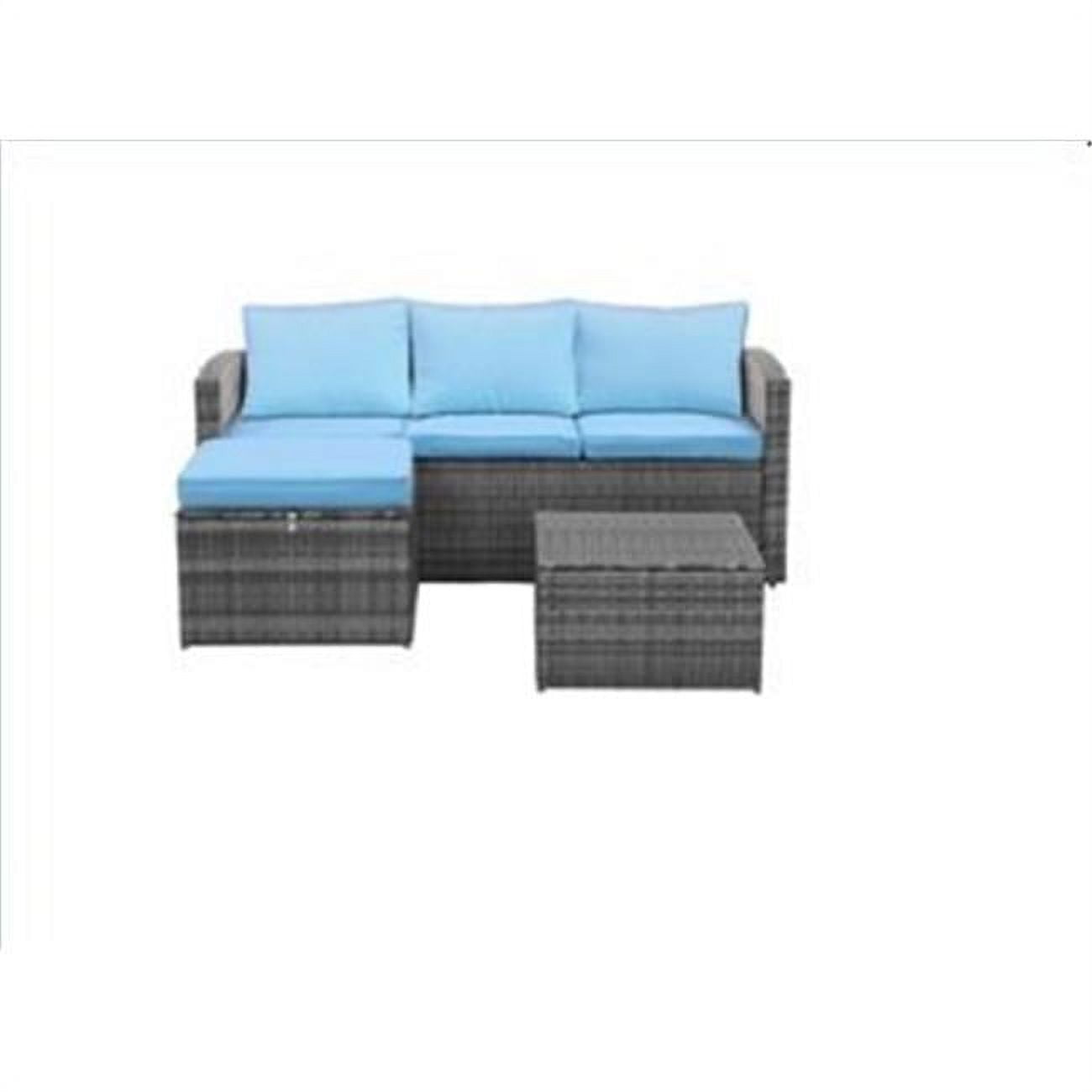 Incadozo Rio All-Weather Wicker 3 Piece Patio Conversation Set ...