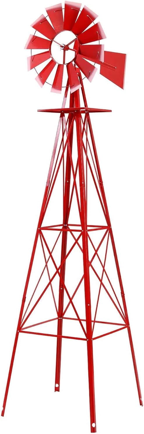 Incbruce 8FT Ornamental Windmill, Weather Resistant Outdoor Metal ...