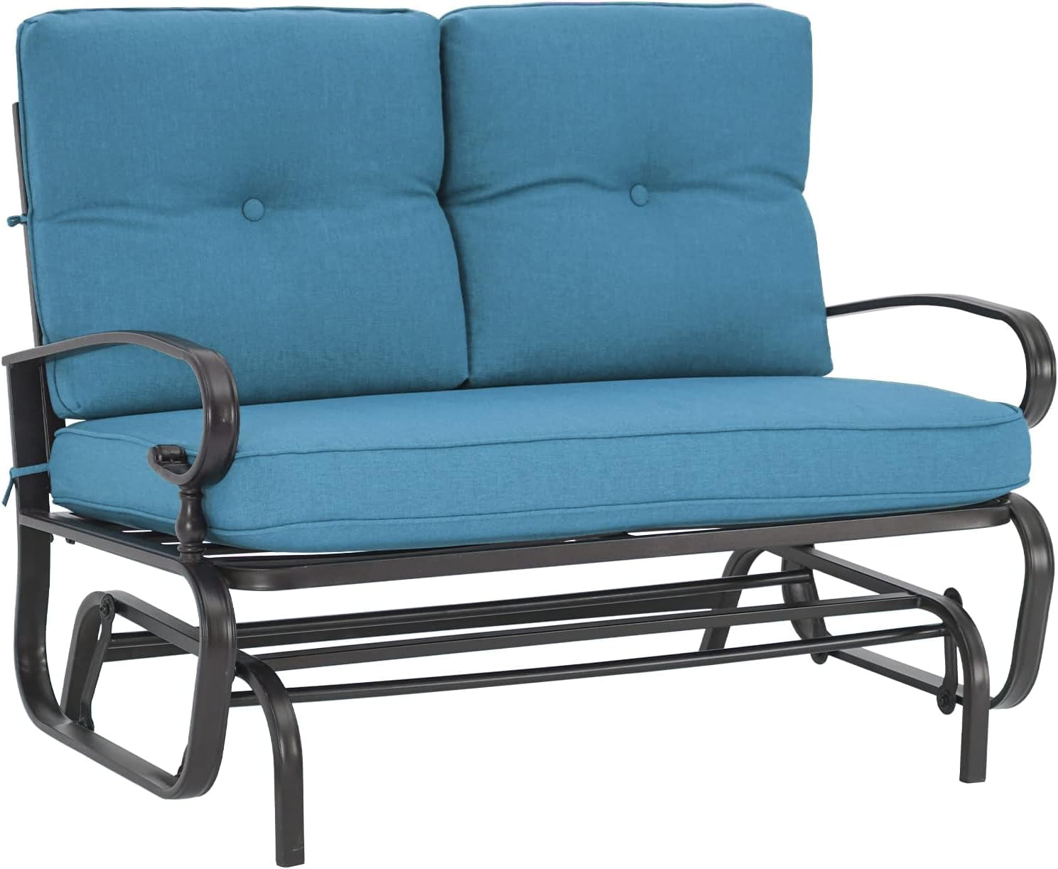 Incbruce Outdoor Glider Rocking Chair Patio Glider Bench for 2 Person ...