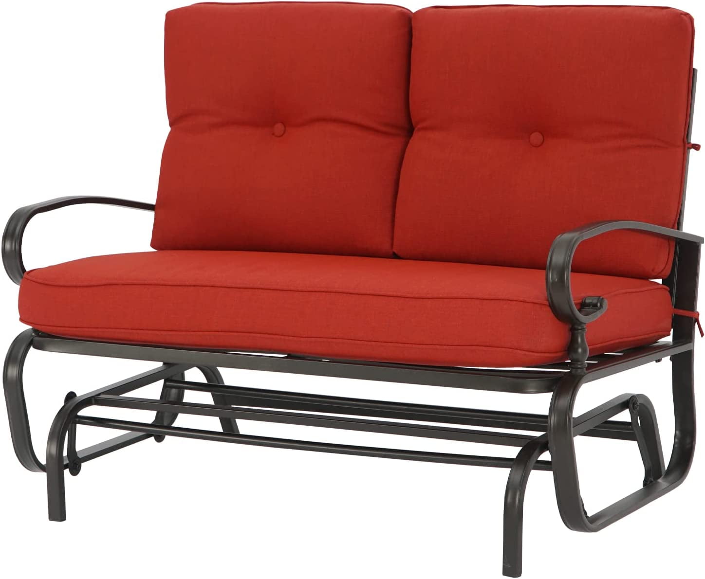 Incbruce Outdoor Glider Rocking Chair Patio Glider Bench for 2 Person ...