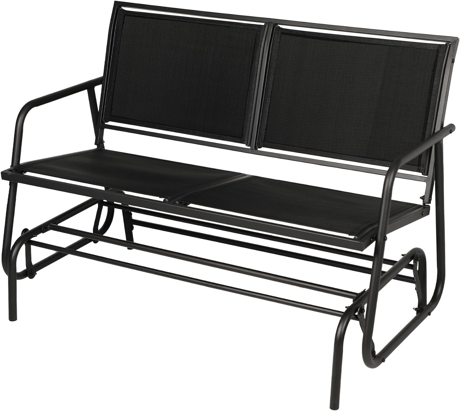 Incbruce Patio Rocking Chair with Textilene Fabric Outdoor Glider Bench ...