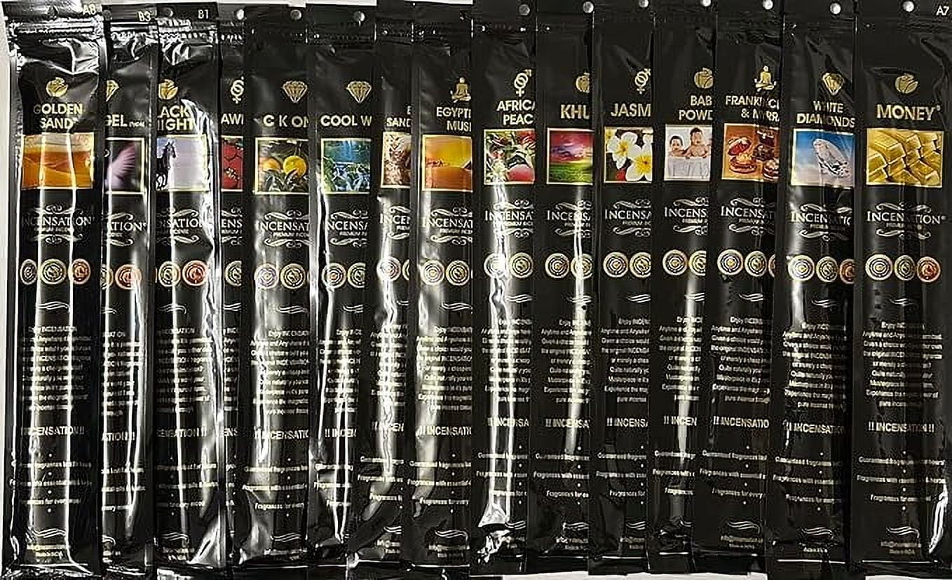 Incensation Assorted Incense Sticks, Pack of 15, 180 Sticks Total, 11 ...