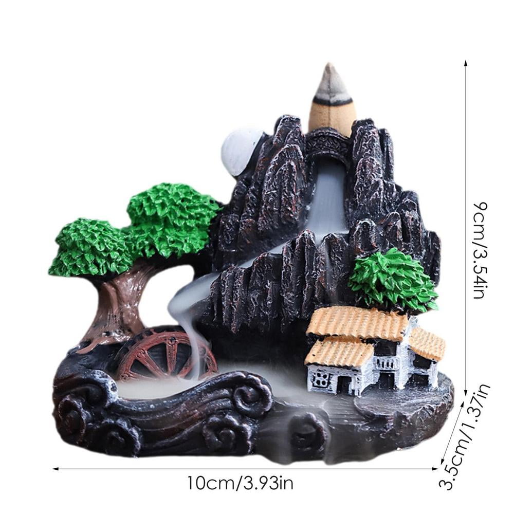 Incense Burner Mountains River Waterfall Decoration for Home Fragrance ...