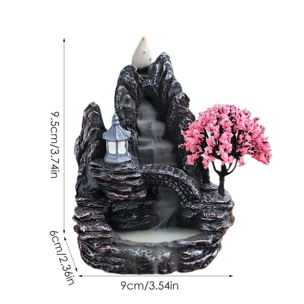 Incense Burner Mountains River Waterfall Decoration for Home Fragrance ...