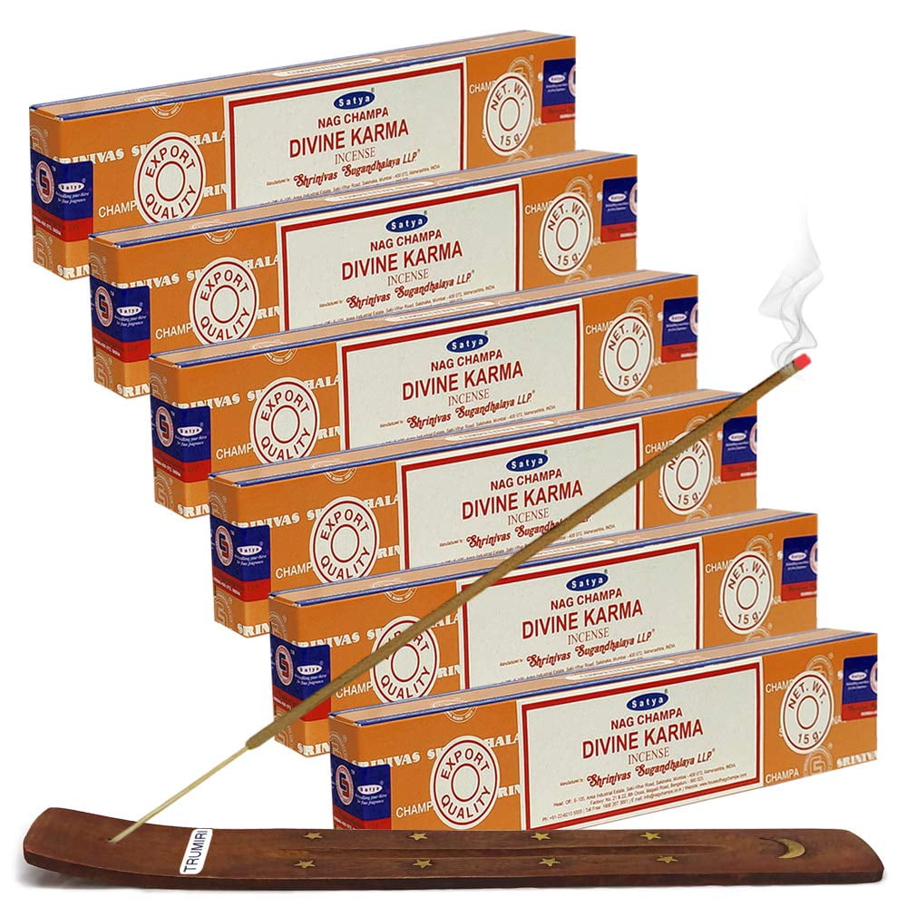 Incense Stick Holder with Satya Nag Champa Karma 15g Incense Sticks ...