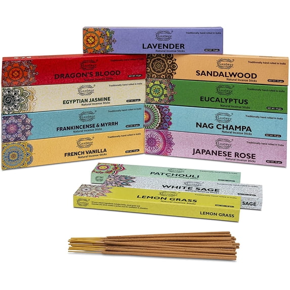 Incense Sticks Assorted Pack (180 gm), 100% Pure Organic Natural Hand ...